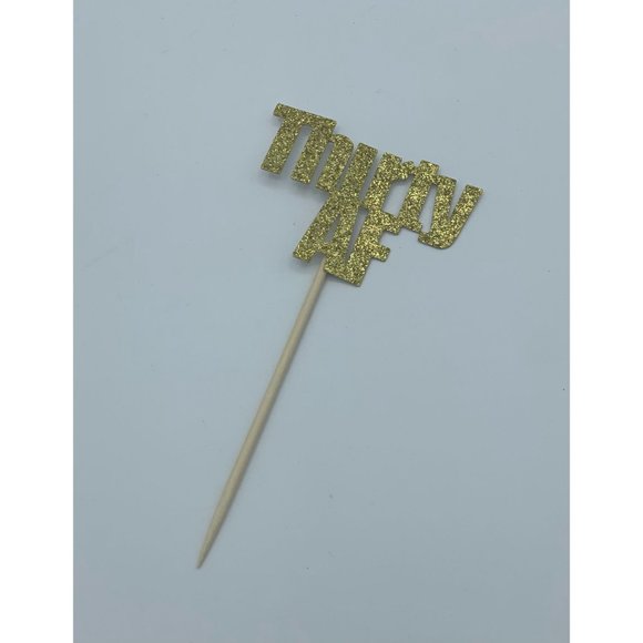 Kitchen | Thirty Af Cake Cupcake Topper 72 Count 6 Dozen Gold Glitter ...